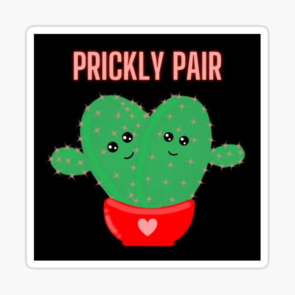 "Prickly Pair, Cacti." Sticker for Sale by Bumpulous | Redbubble