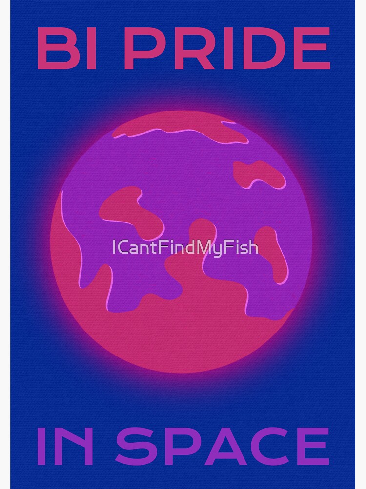"Bi pride in space" Sticker for Sale by ICantFindMyFish | Redbubble