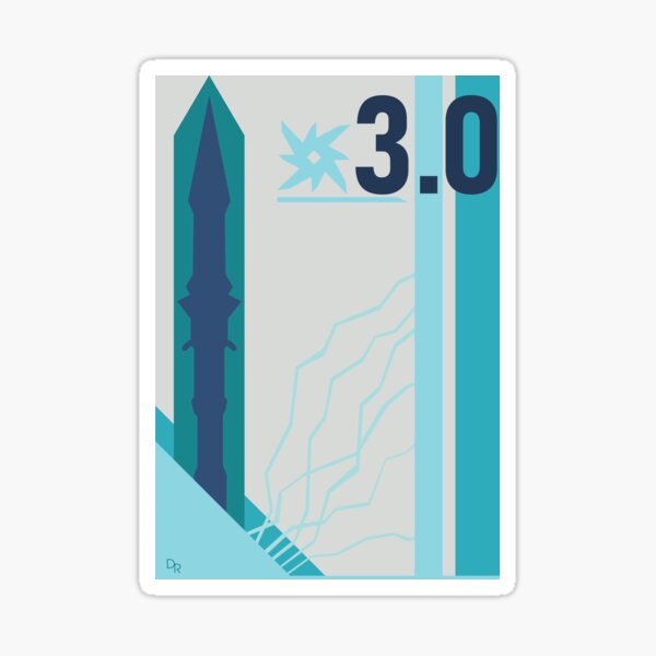 "3.0" Sticker for Sale by Disgusting-Rat | Redbubble