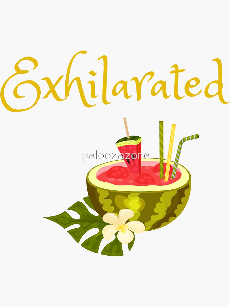"Exhilarated " Sticker for Sale by paloozazone | Redbubble