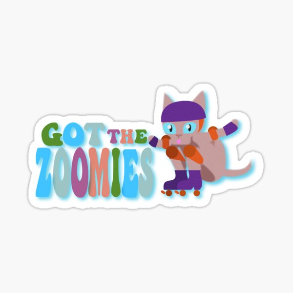 "Sphynx Cat got the Zoomies" Sticker for Sale by GraphixbySuzu | Redbubble