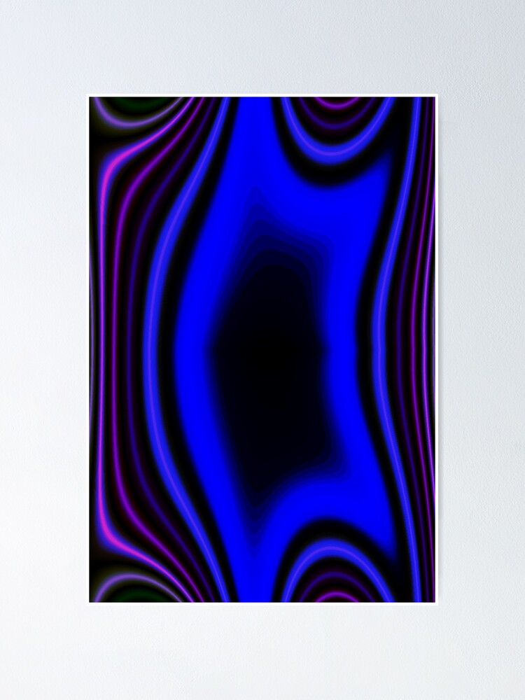 "Blue Warp" Poster for Sale by TiltedCode | Redbubble
