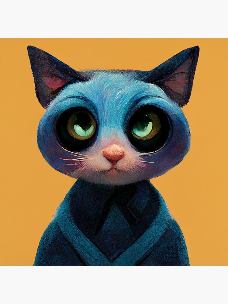 "CAT - Brandon" Sticker for Sale by Artofchoco | Redbubble