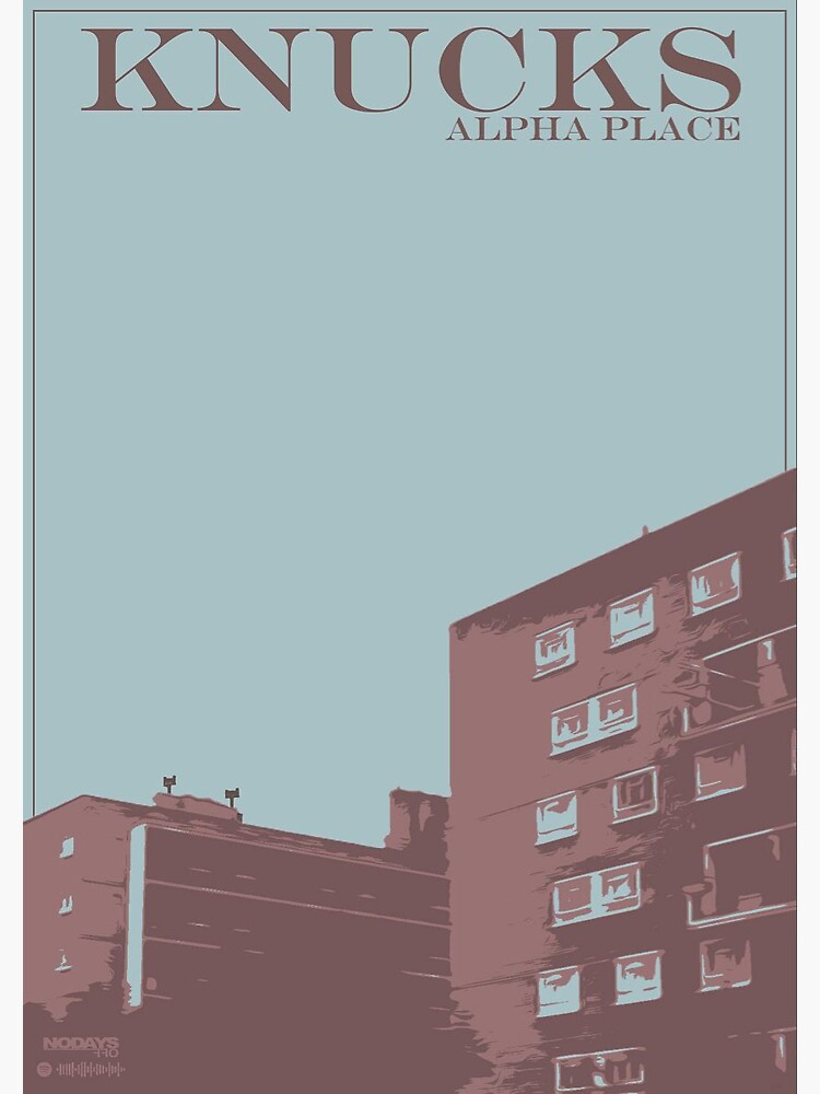 "Knucks- Alpha Place Poster" Sticker for Sale by ClayyO | Redbubble
