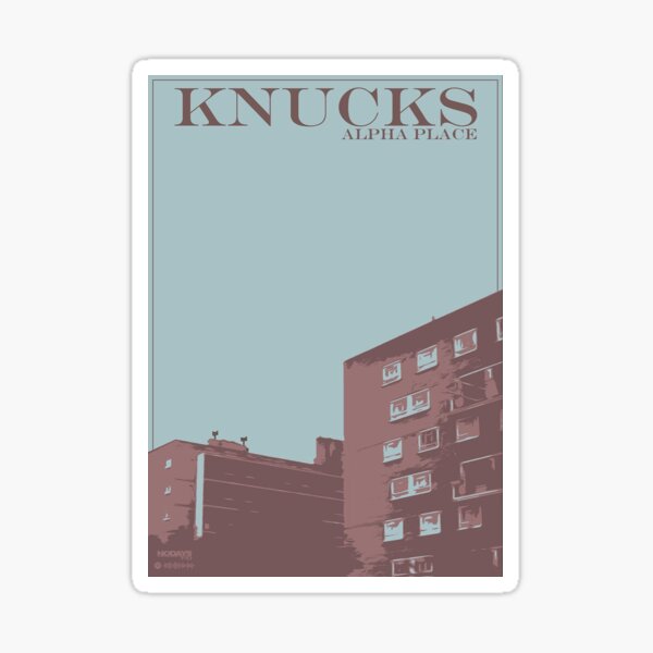 "Knucks- Alpha Place Poster" Sticker for Sale by ClayyO | Redbubble