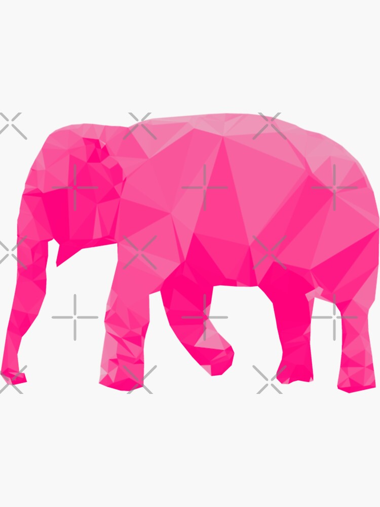 "Pink Elephant" Sticker for Sale by X-NEC | Redbubble