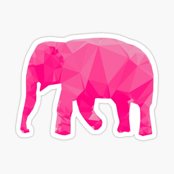 "Pink Elephant" Sticker for Sale by X-NEC | Redbubble