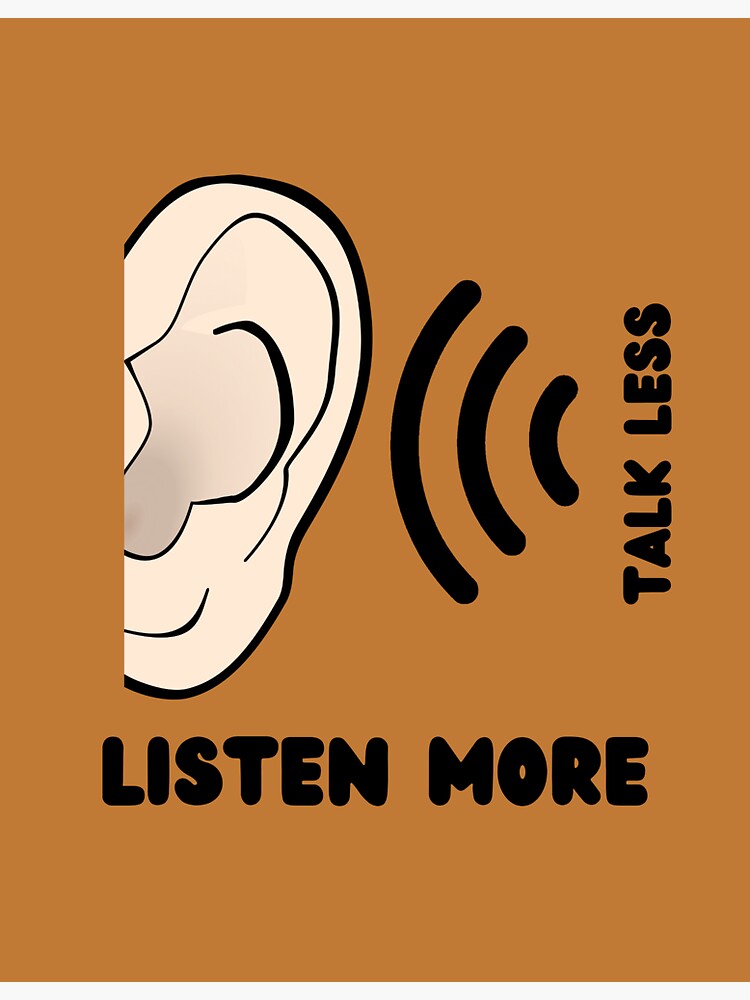 "Listen" Sticker for Sale by Voiths | Redbubble
