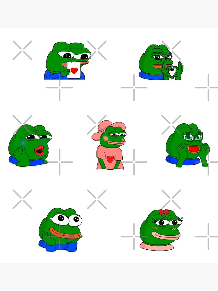 "Cute Pepe The Frog Emote Pack" Poster for Sale by sayedmossad | Redbubble
