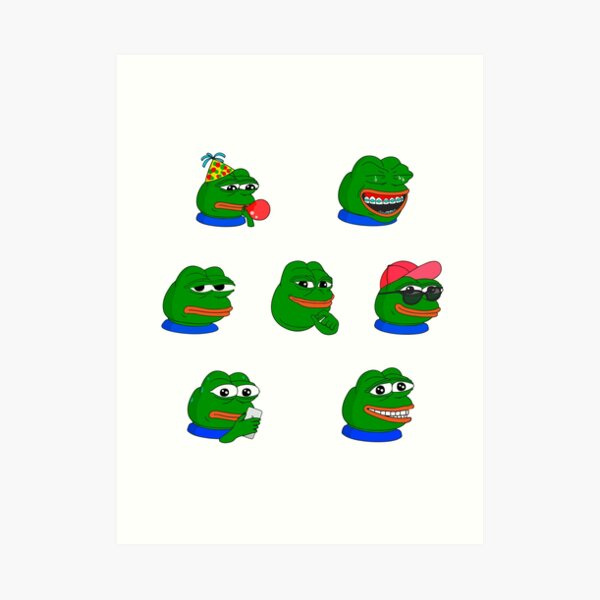 "Cool Pepe The Frog Emote Pack" Art Print for Sale by sayedmossad ...