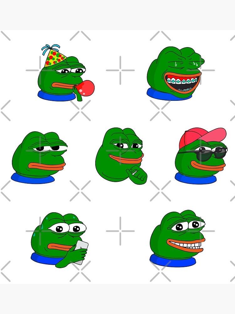 "Cool Pepe The Frog Emote Pack" Poster for Sale by sayedmossad | Redbubble