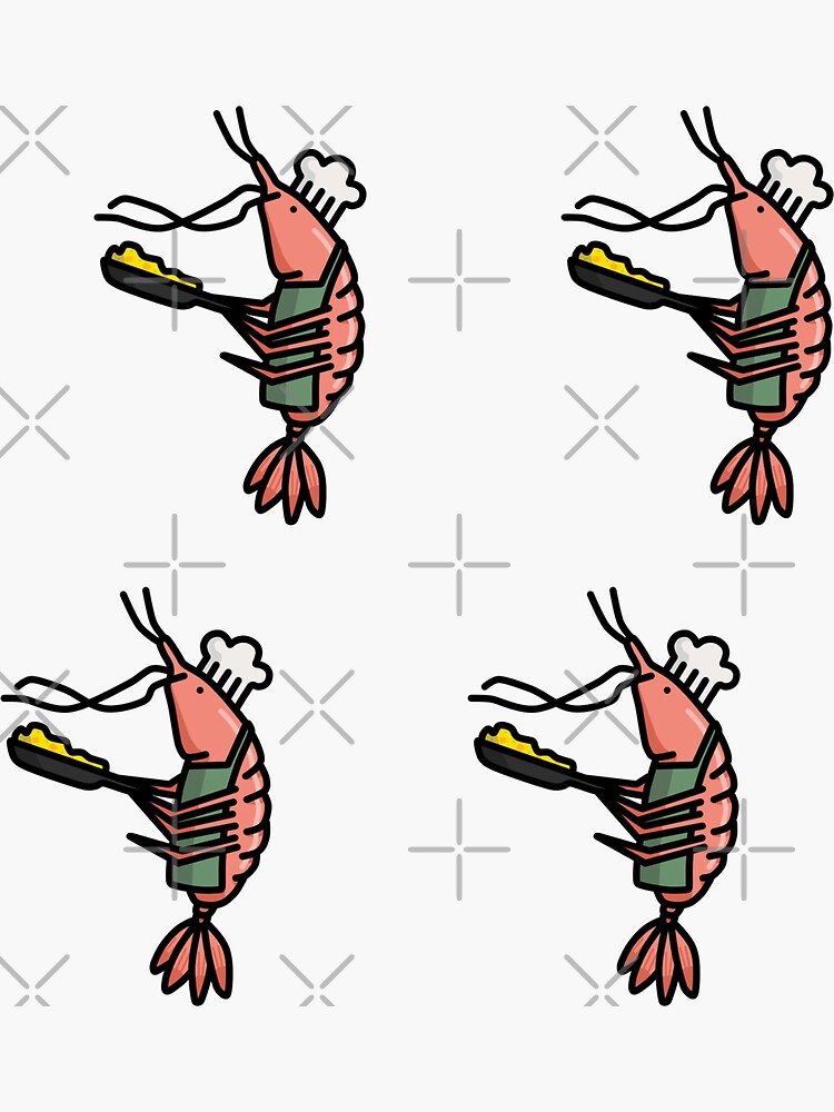 "Shrimp Fried Rice | Chinese Food Pun Meme | Cute" Sticker for Sale by ...