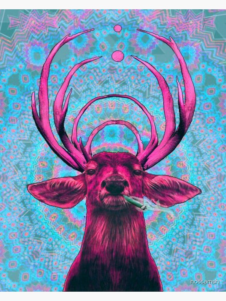 "Psychedelic Deer" Sticker by nossamsh | Redbubble