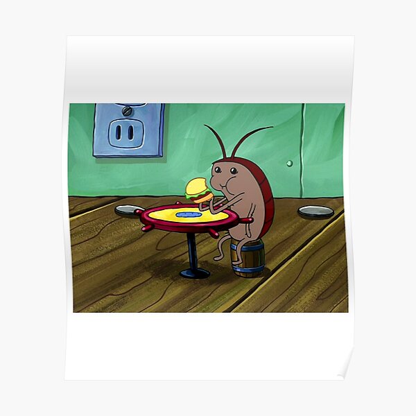 "Cockroach Eating Burger" Poster for Sale by AdrianDachsel | Redbubble