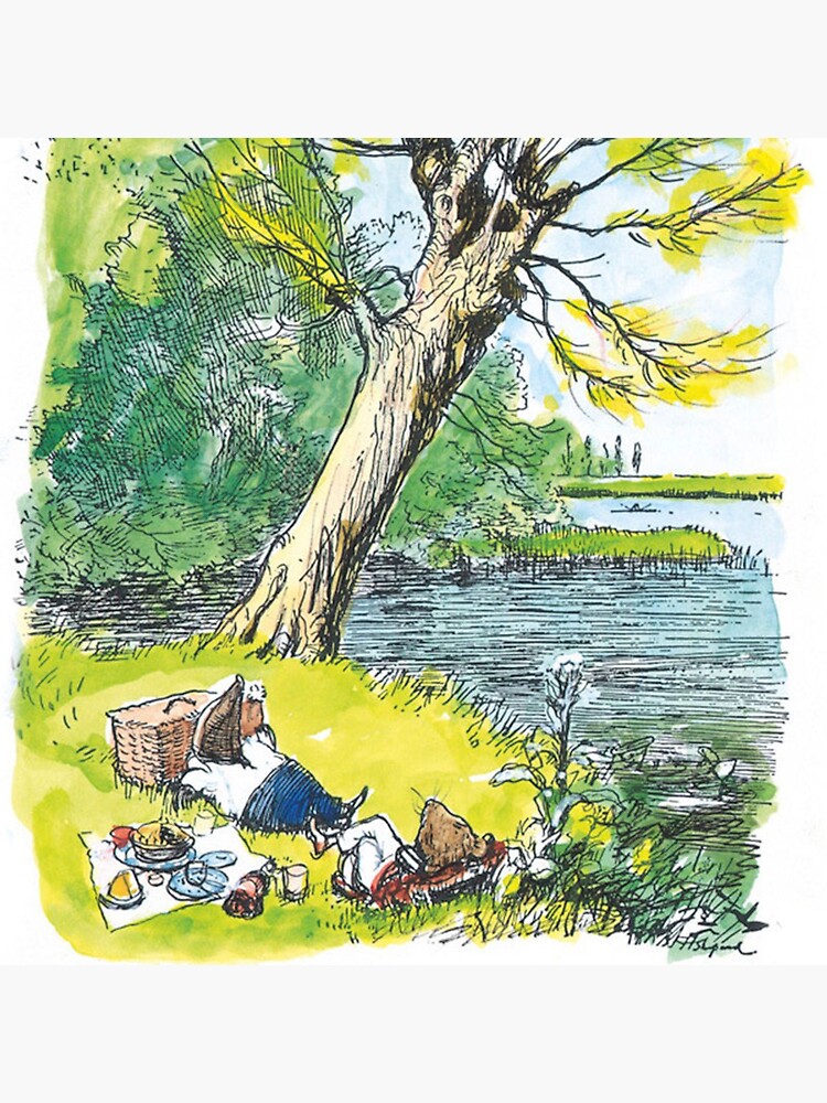 "Mole and Rat at the River Bank" Sticker for Sale by ruthierue | Redbubble