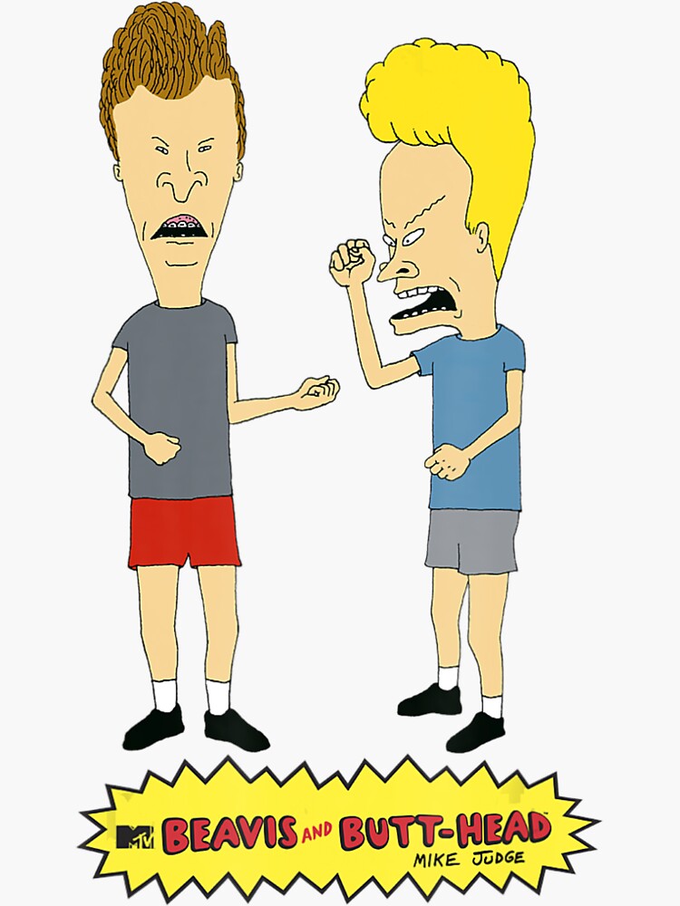 "Beavis And Butt-Head Dancing Simple Cartoon" Sticker for Sale by ...