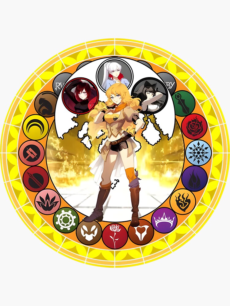 "RWBY - Yang dive into heart" Sticker for Sale by GuidoWill | Redbubble