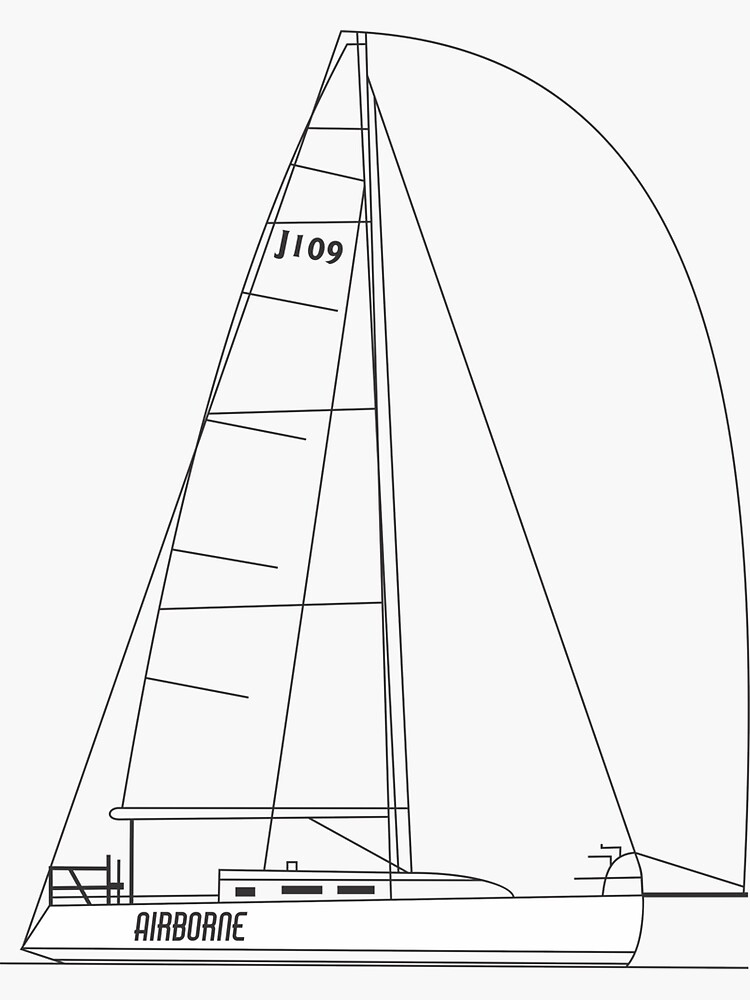 "J109 Airborne Line Drawing" Sticker for Sale by G-B-C-A | Redbubble