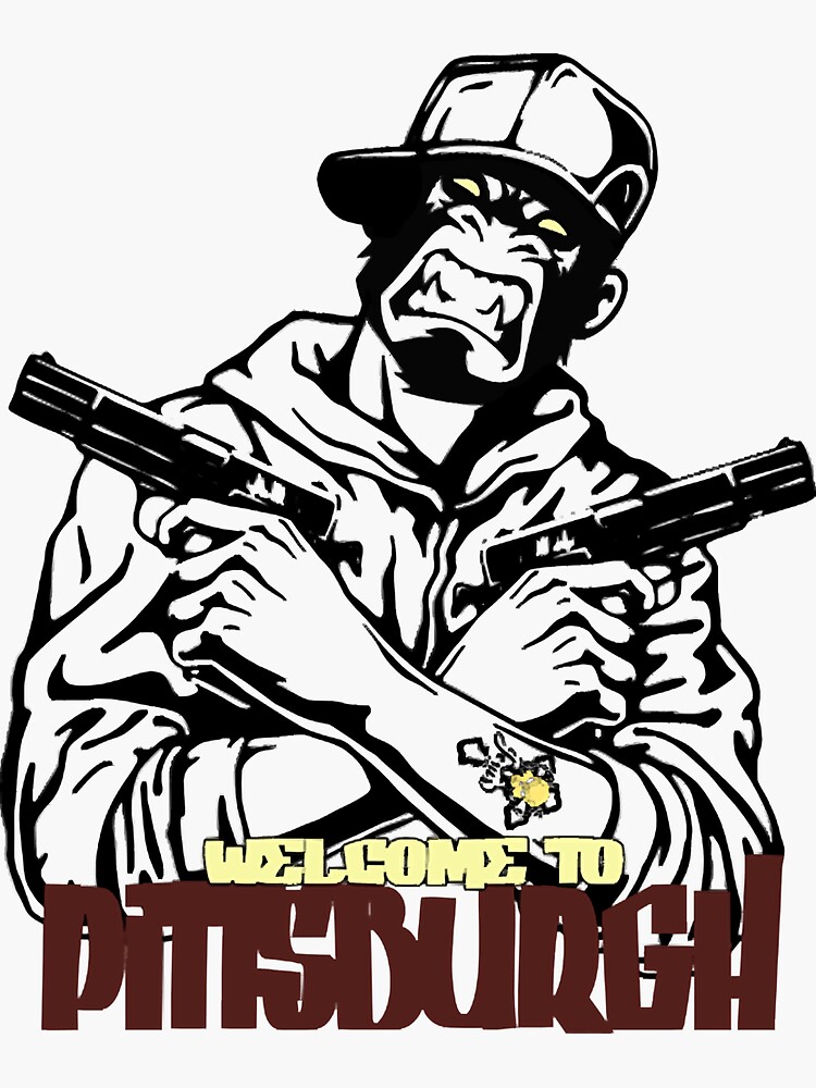 "Pittsburgh Ghetto Gangster " Sticker for Sale by DanielWal61400 ...