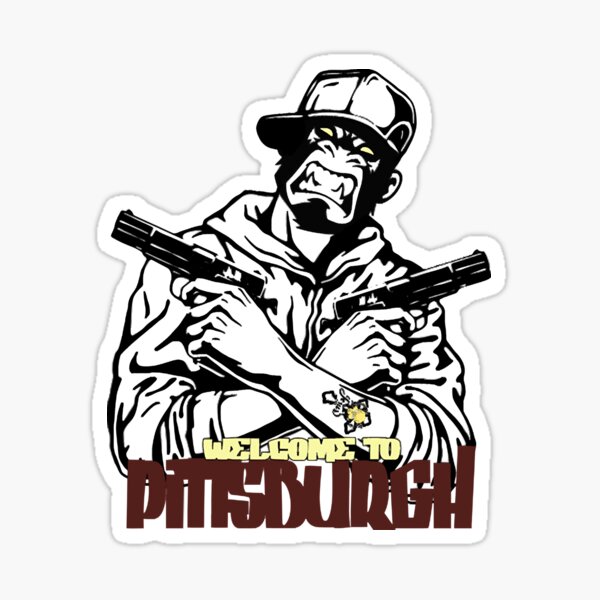 "Pittsburgh Ghetto Gangster " Sticker for Sale by DanielWal61400 ...