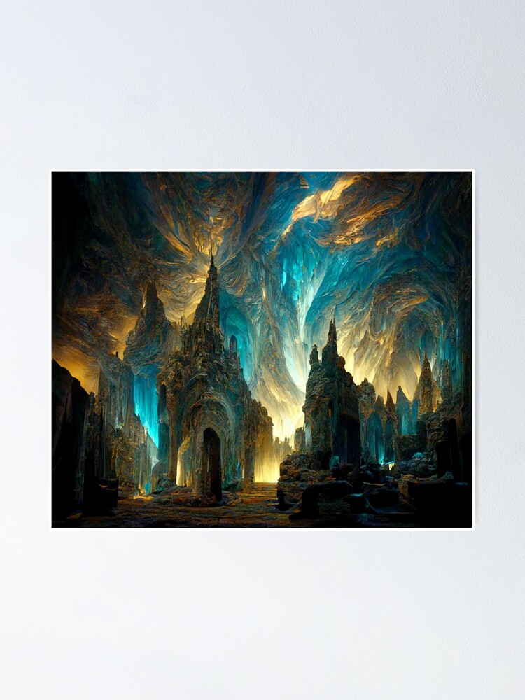 "Caverns of lore" Poster for Sale by FantasticRealms | Redbubble