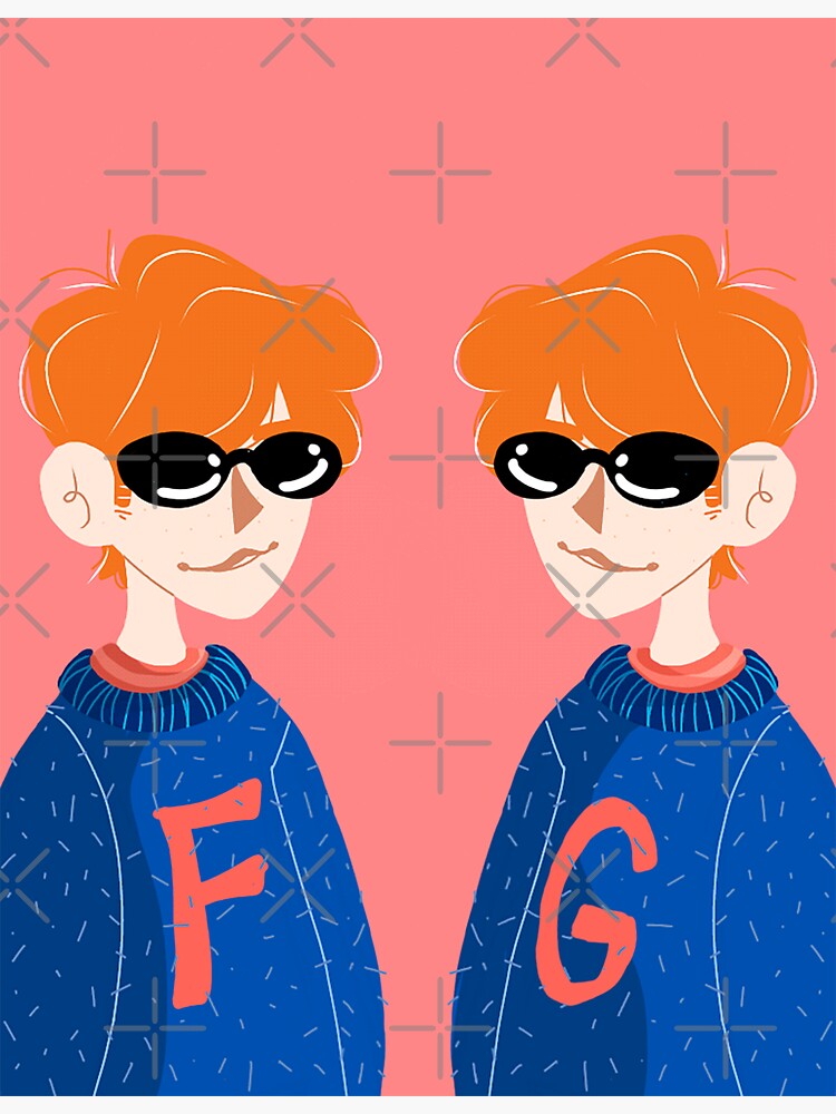 "Weasley Twins Fred and George" Sticker for Sale by Gemiliad-Artes ...