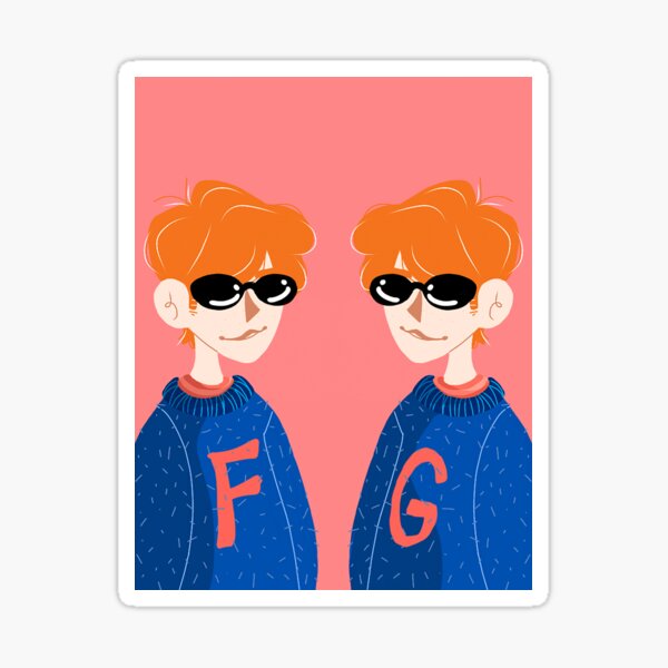 "Weasley Twins Fred and George" Sticker for Sale by Gemiliad-Artes ...