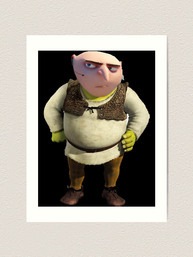 "shrek gru mashup design" Art Print for Sale by DanielleRuiz | Redbubble