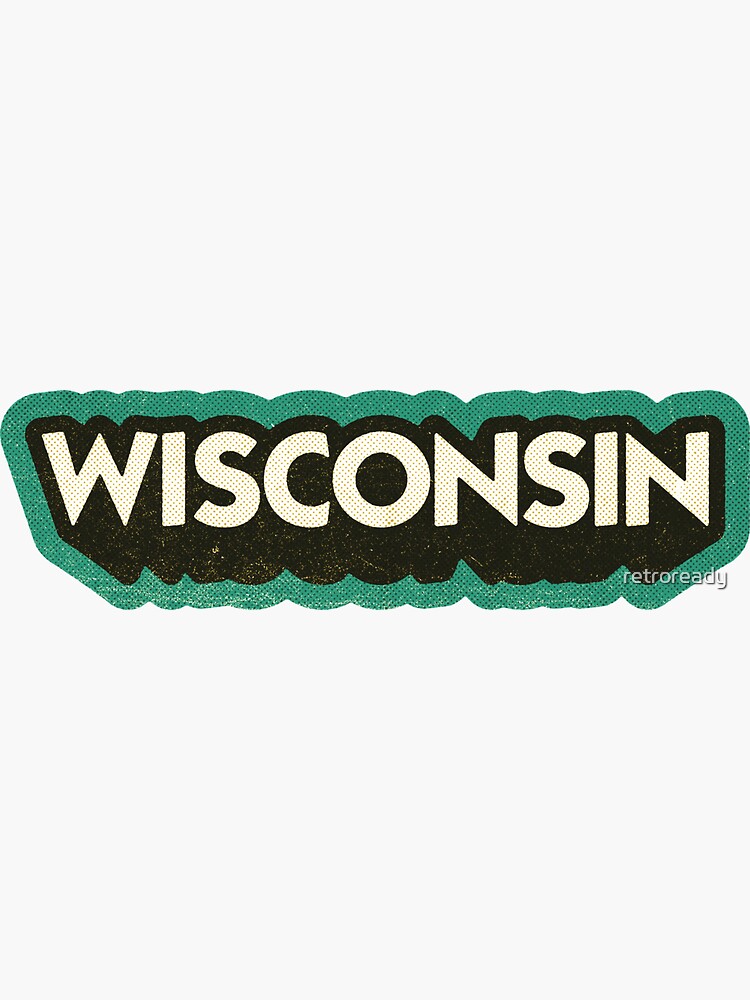 "Wisconsin State Sticker | Retro Pop" Sticker for Sale by retroready ...