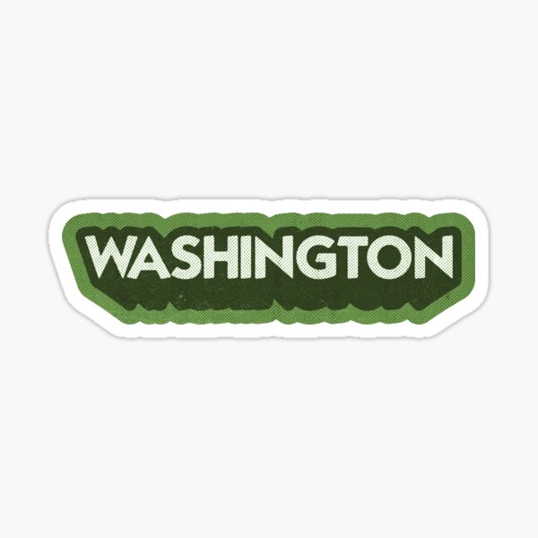 "Washington State Sticker | Retro Pop" Sticker by retroready | Redbubble