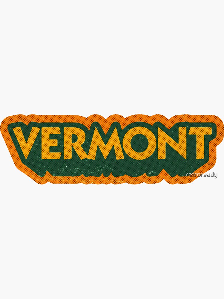 "Vermont State Sticker | Retro Pop" Sticker for Sale by retroready ...