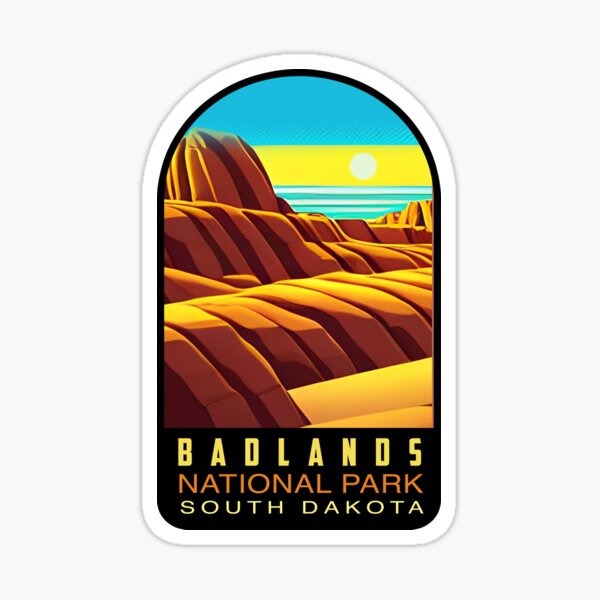 "South Dakota National Parks Badlands" Sticker for Sale by CattlettArt ...