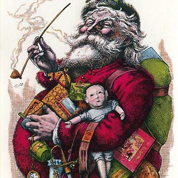 Victorian Santa Claus Thomas Nast Greetings Art Print for Sale by forgottenbeauty Redbubble