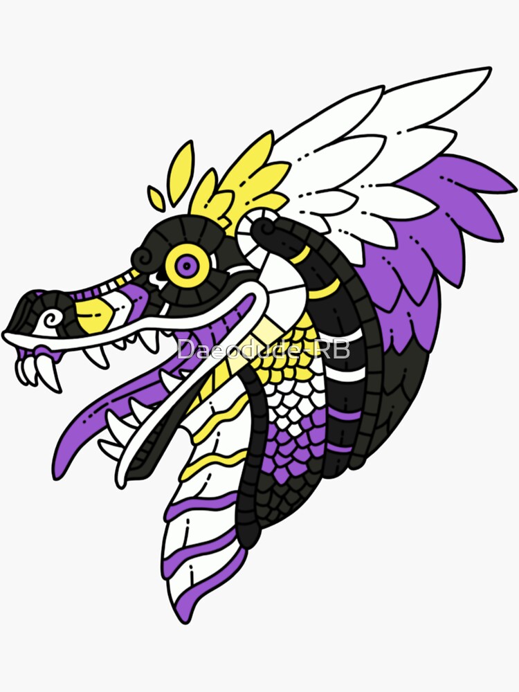 "Non binary pride raptor subtle LGBTQ pride dinosaur dragon" Sticker for Sale by Daeodude-RB ...