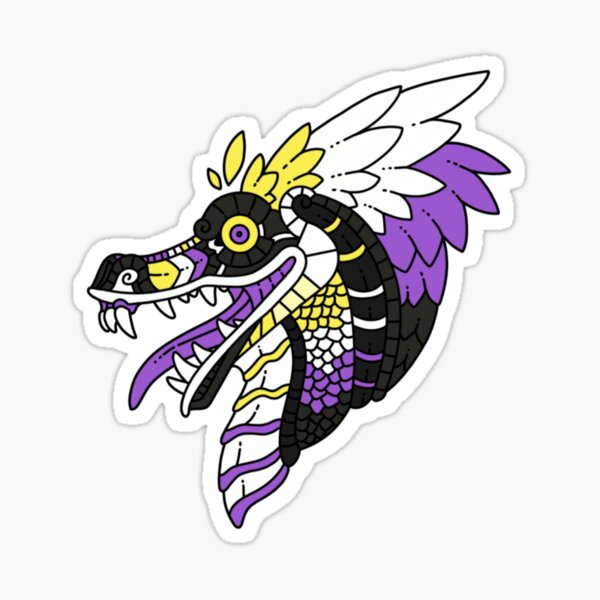 "Non binary pride raptor subtle LGBTQ pride dinosaur dragon" Sticker ...