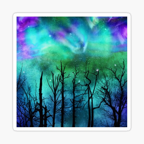 "Radiant Colourful Aurora Sky" Sticker for Sale by anankeblue | Redbubble