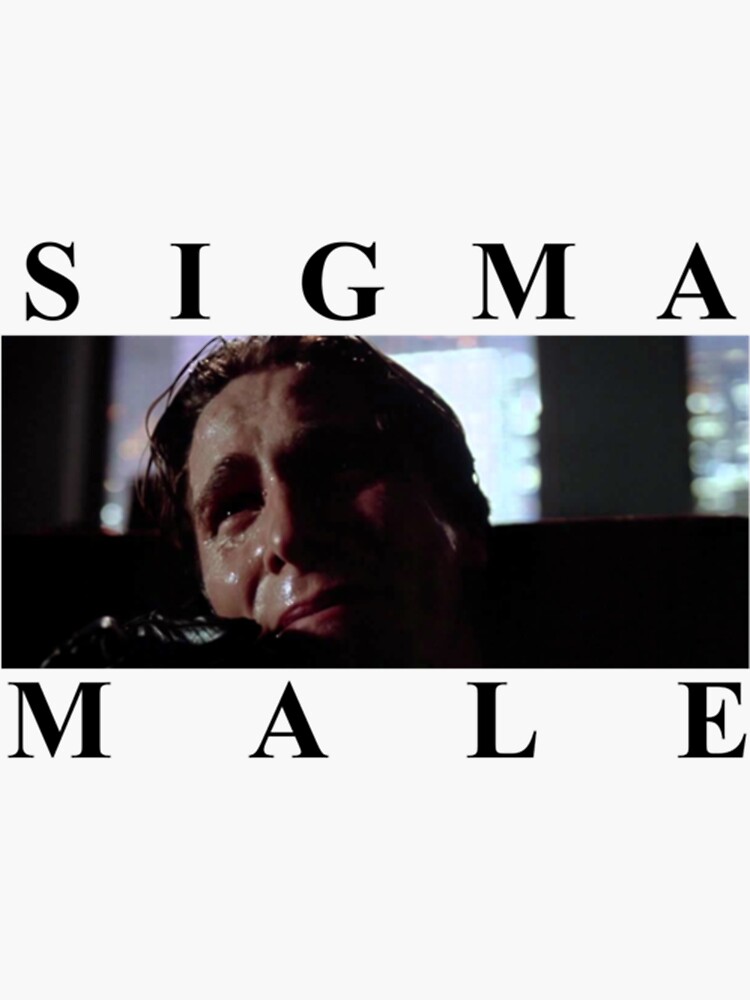 "American Psycho Sigma Male " Sticker for Sale by OffenYellow | Redbubble