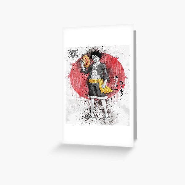 "One Piece Monkey D. Luffy" Greeting Card for Sale by Dotsonart | Redbubble