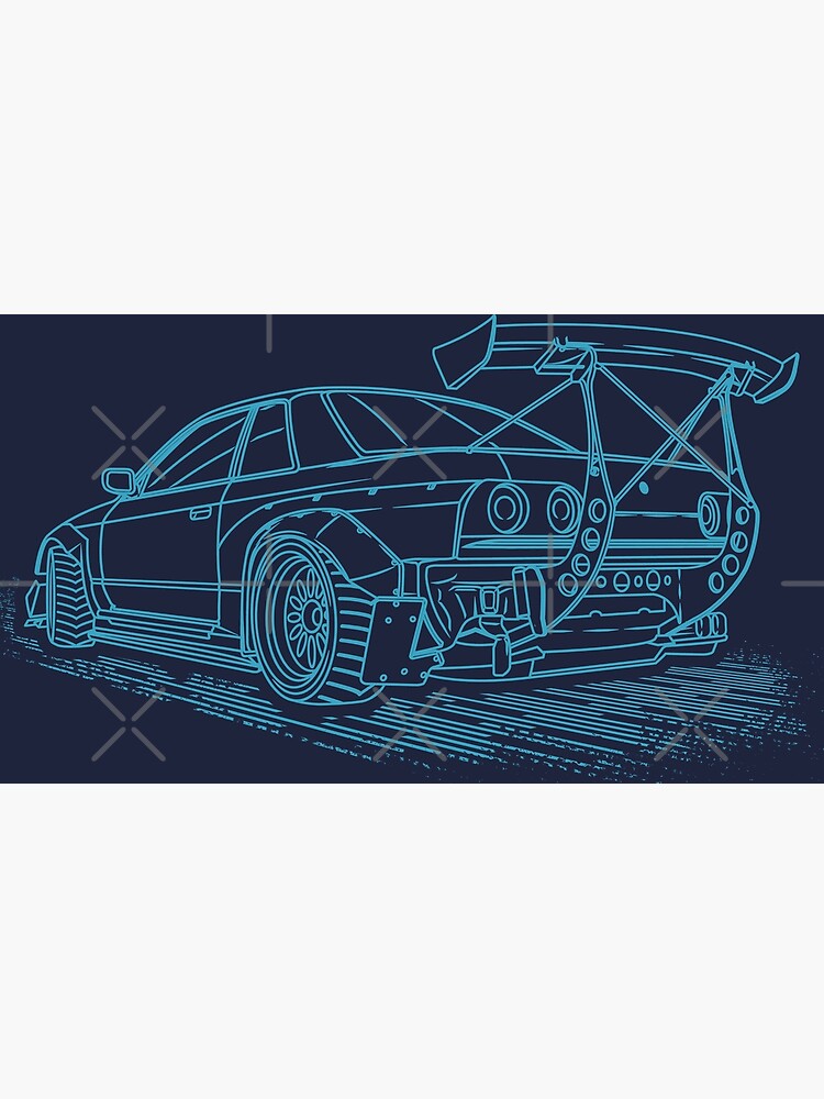 "JDM GTR R35 Lineart Blueprint" Poster for Sale by Joshirosung | Redbubble