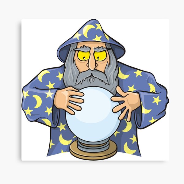 "Wizard with Magic Ball" Canvas Print by sifis | Redbubble