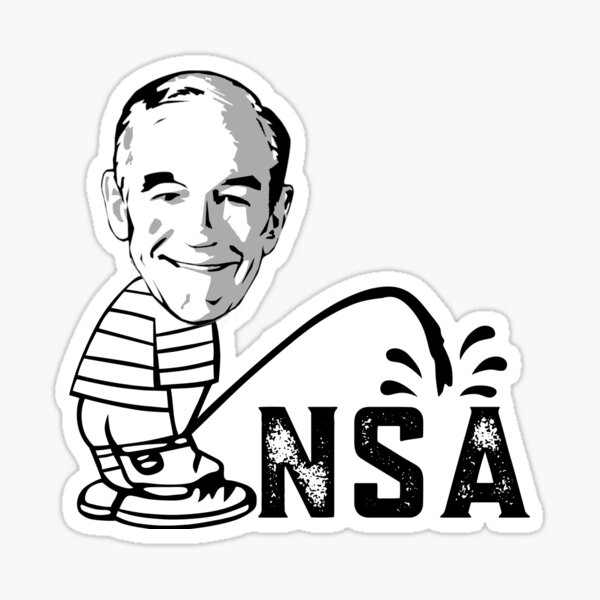 "Ron Paul "Calvin Peeing" Parody - NSA" Sticker for Sale by v3services ...