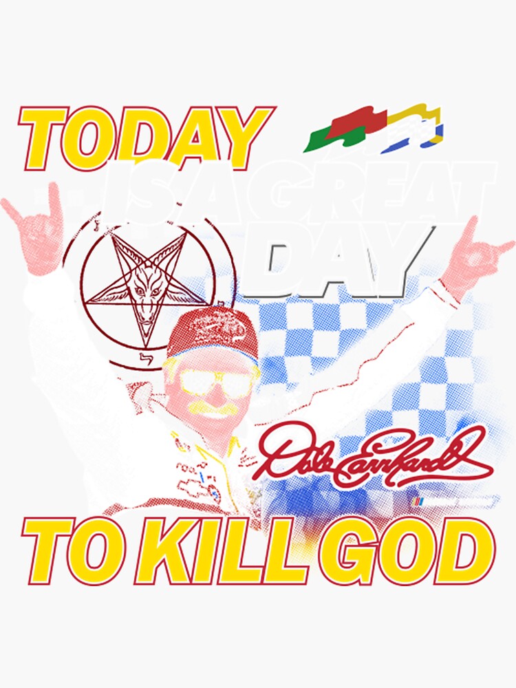 "Earn hard Kill God " Sticker for Sale by LutzBlank | Redbubble