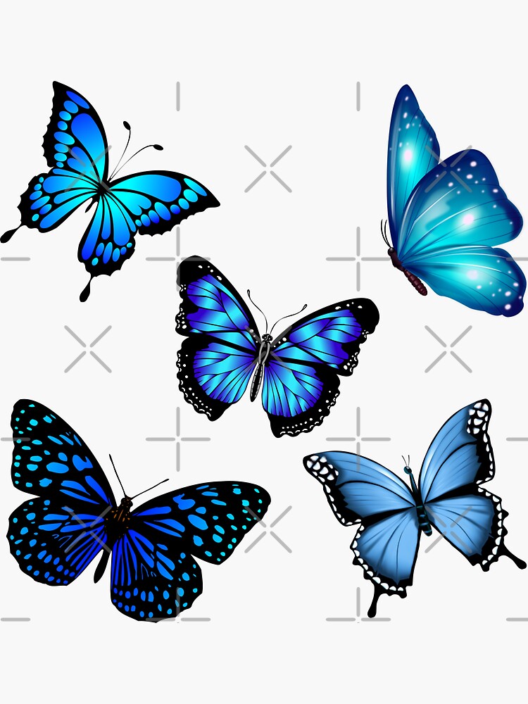 "Blue Monarch Butterfly" Sticker for Sale by fabrice1987 | Redbubble
