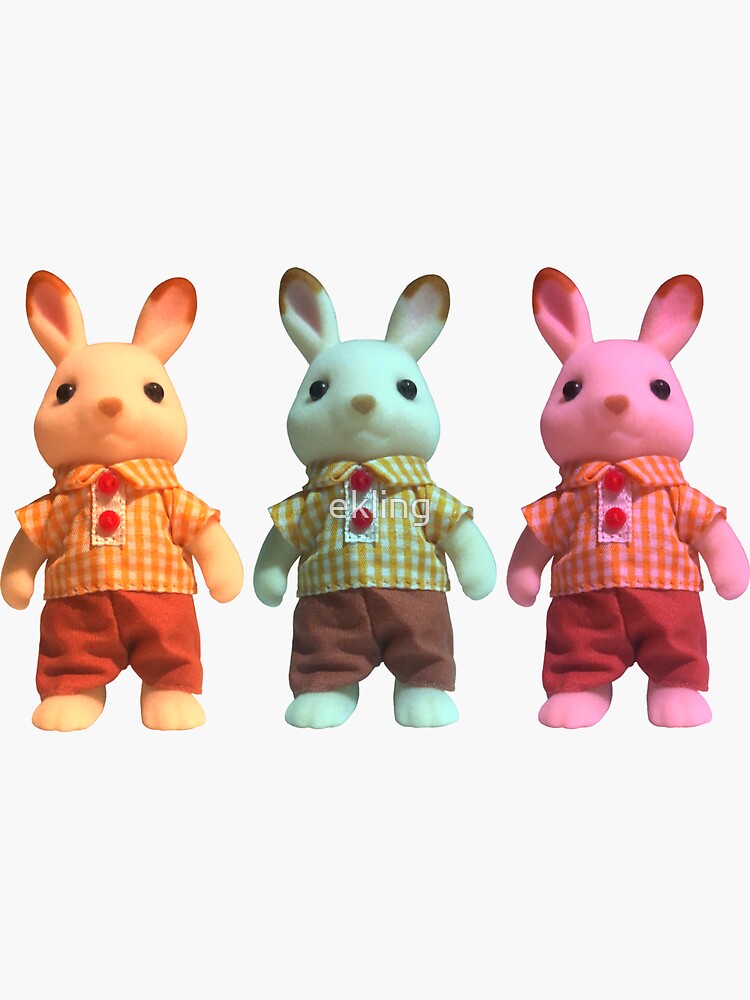 "calico critters pop art" Sticker for Sale by ekling | Redbubble