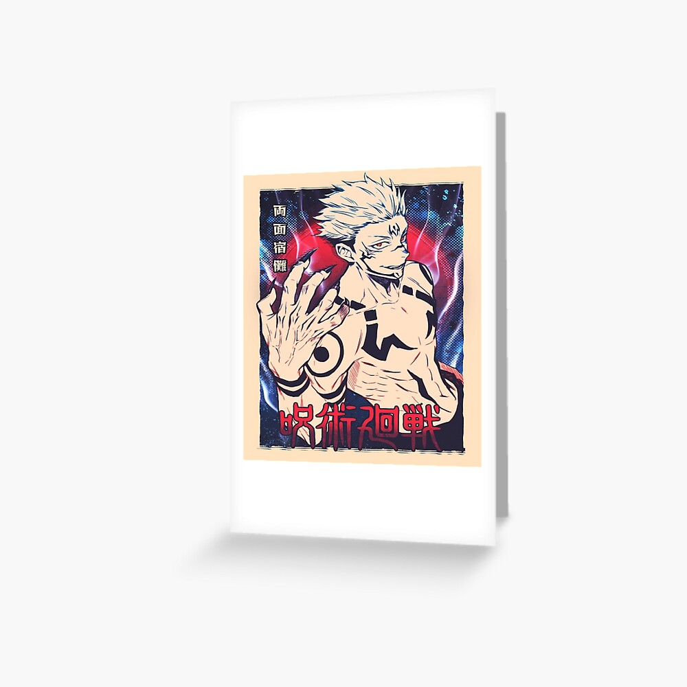 "Jujutsu Kaisen Sukuna" Greeting Card for Sale by Dotsonart | Redbubble