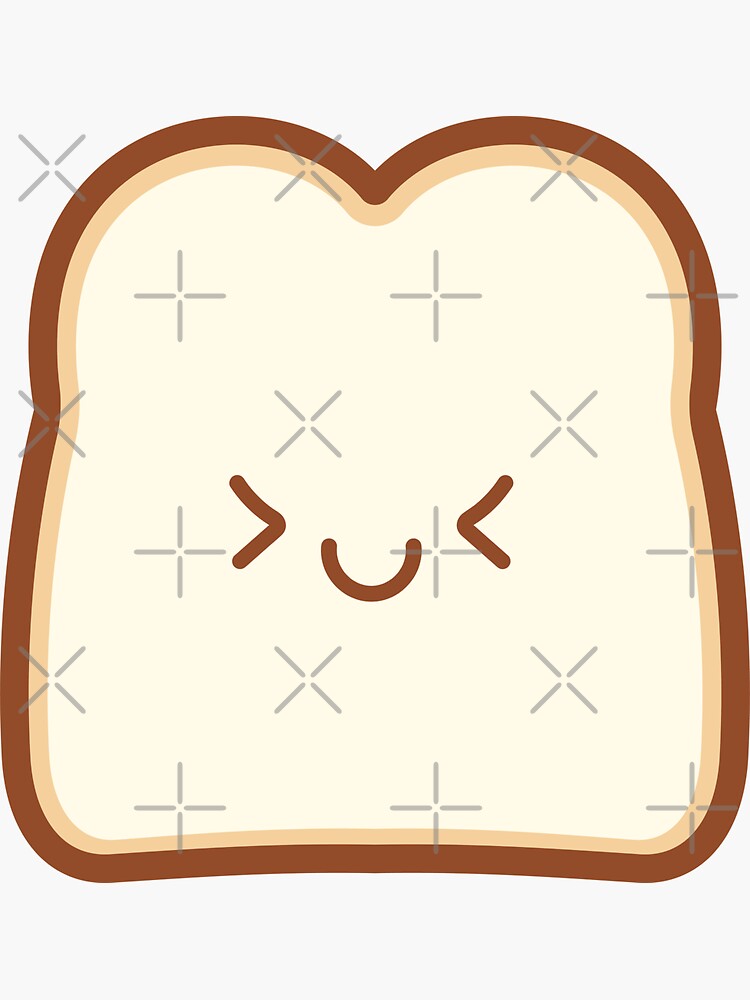 "Funny Toast - Cute Toast" Sticker for Sale by KawaiSticker | Redbubble