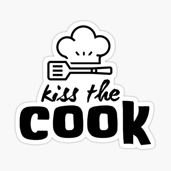 "Kiss The Cook" Sticker for Sale by MarinaGorban | Redbubble
