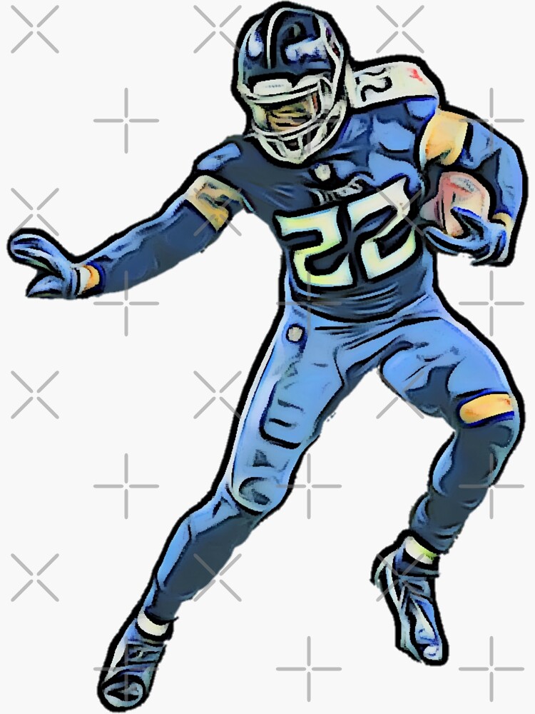 "Derrick Henry titans running back bold cartoon " Sticker for Sale by ...
