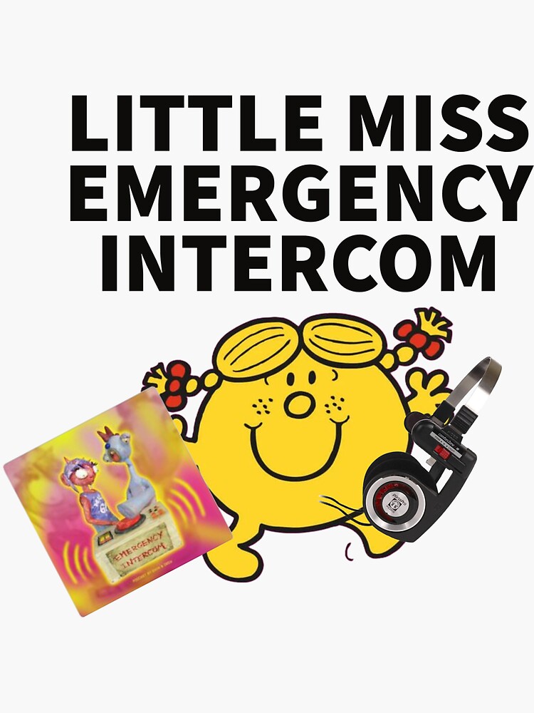 "LITTLE MISS 'EMERGENCY INTERCOM'" Sticker for Sale by archangel444 ...