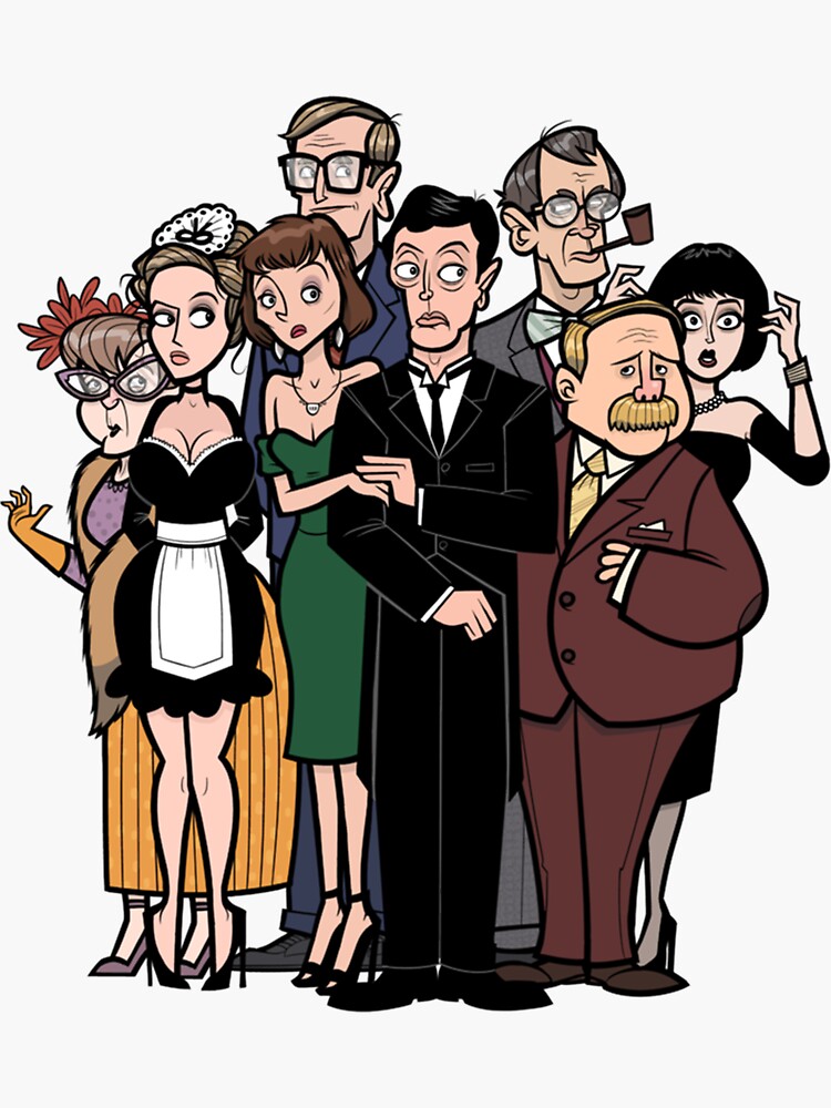 Pegatina «Personajes de dibujos animados de la película Clue» de ...